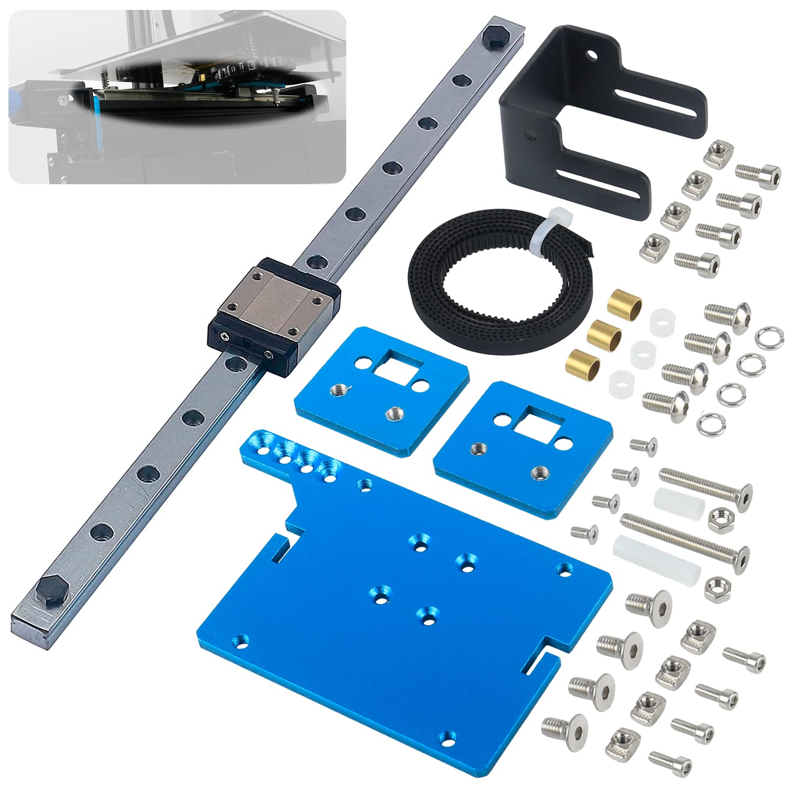 ENOMAKER Ender 3 Pro/V2 Upgrade Linear Rail Guide Kit Y Axis, MGN12C Bearing Stainless Steel ...