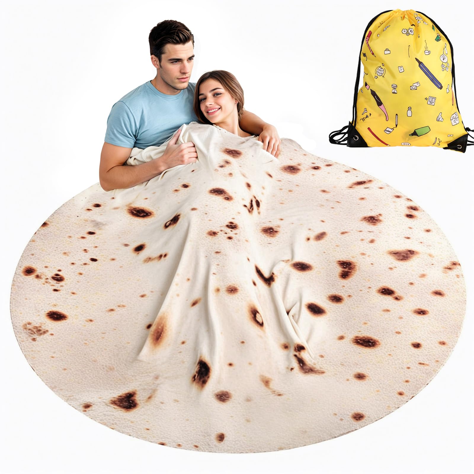FREESOOTH Burritos Blanket, Novelty Funny Tortilla Throw Blanket for ...