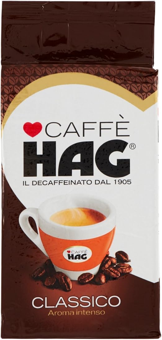 Hag Caffè Decaffeinato Macinato Classico - 250 g: Amazon.it: Alimentari ...