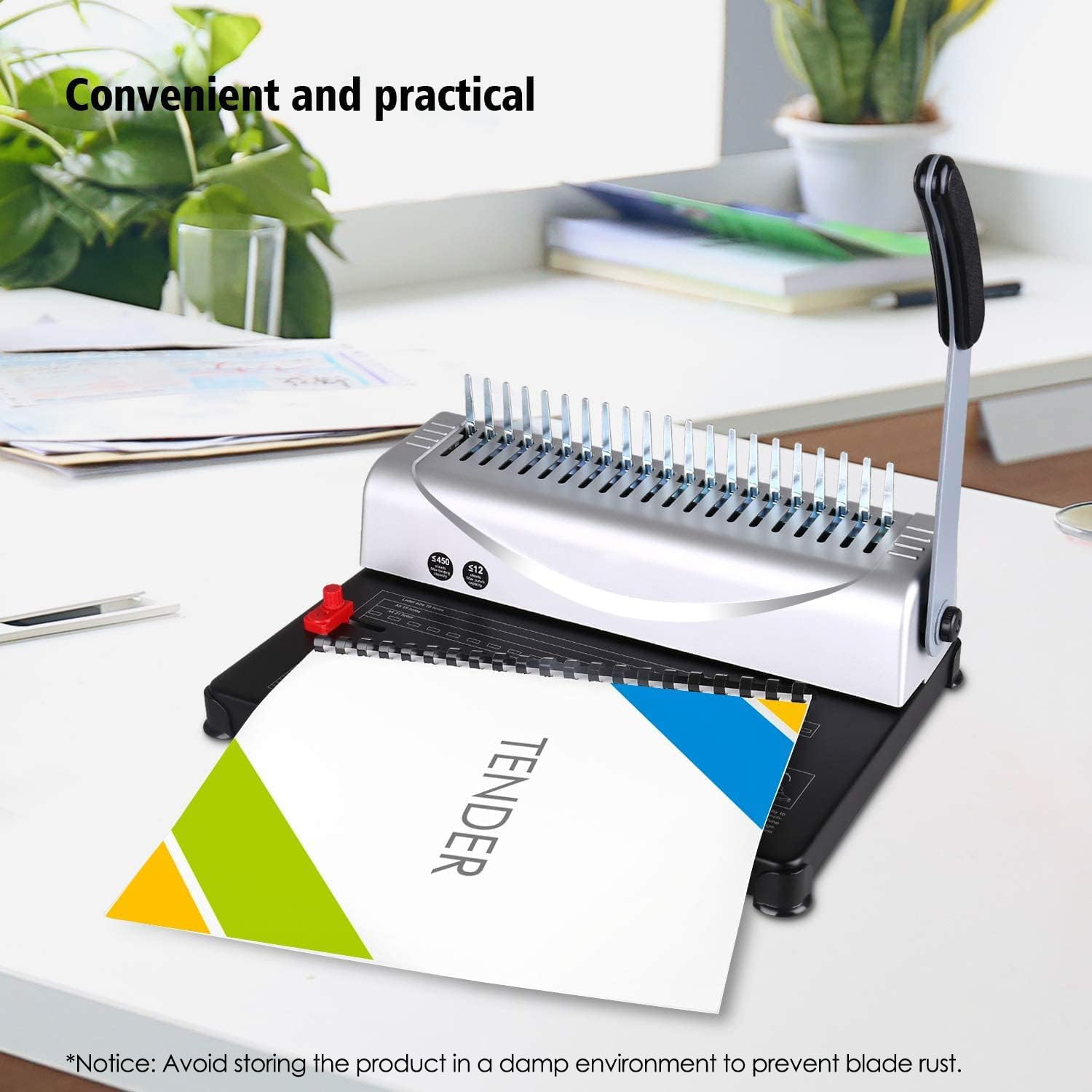 Mua MAKEASY Binding Machine, 21-Hole, 450 Sheets, Comb Binding Machines with 1 Box Comb Bindings ...