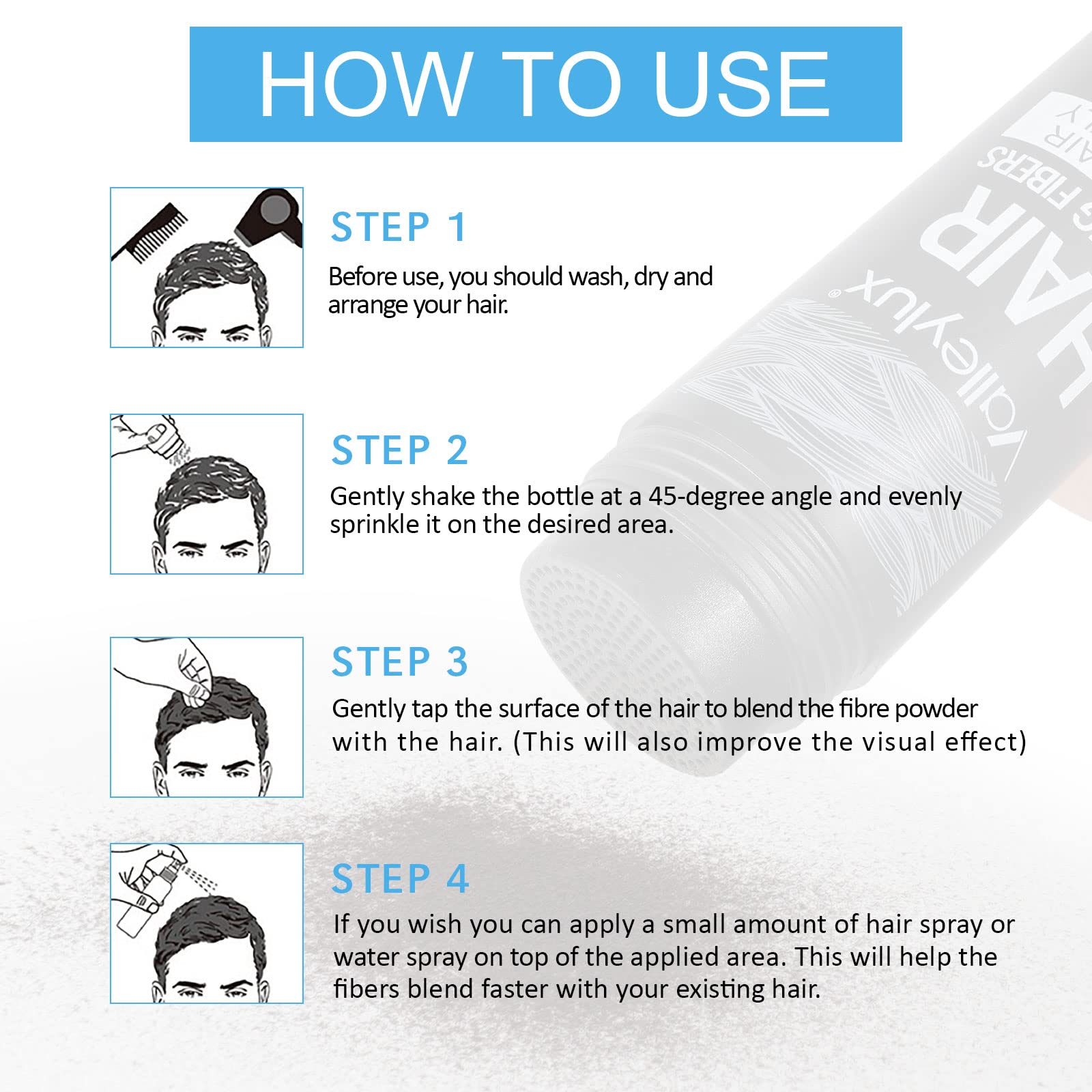 Mua RTBYUE Hair Building Fibers for Thinning , Natural Keratin Hair ...
