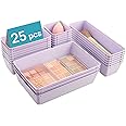 Amazon.com: Vtopmart 25 PCS Plastic Drawer Organizers Set, 4-Size ...