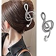 Amazon.com : LLAOIMB Musical Note Hair Clip, Large Metal Hair Claw ...