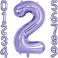 Amazon.com: Purple Number 2 Balloon 40 Inch, Big Large Foil Helium ...