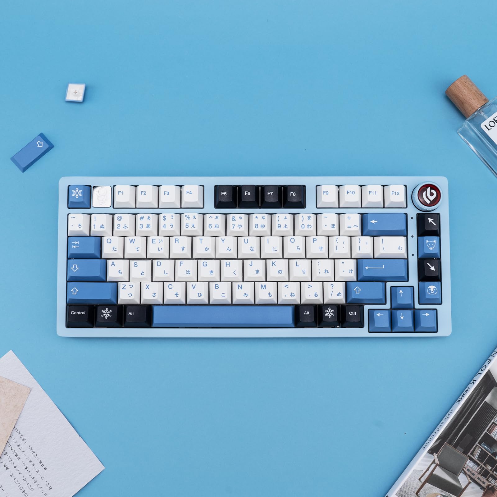 Mua GEKUCAP PBT Keycaps 129 Keys Arctic Keycaps Dye-Sublimation Blue ...