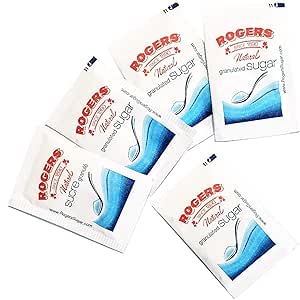 Rogers Granulated White Sugar Small Sachet/Packets, 200 Count per Pack ...