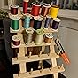 Amazon.com: June Tailor Wood Thread Rack 30 Mini Spool w/Legs ...