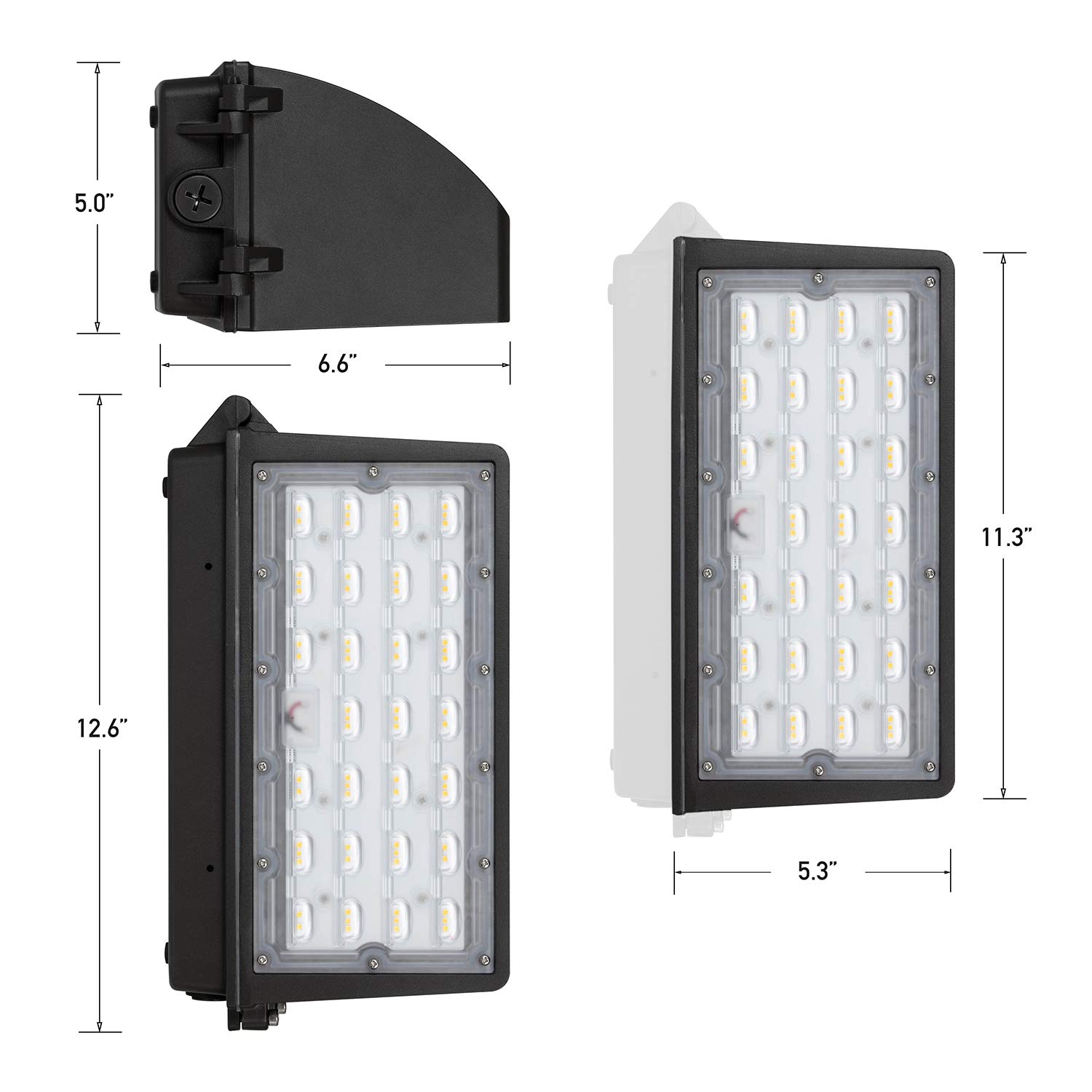 iBRIGHT 40W LED Wall Pack Dimmable Lighting Fixture 1-10V Dimming ...