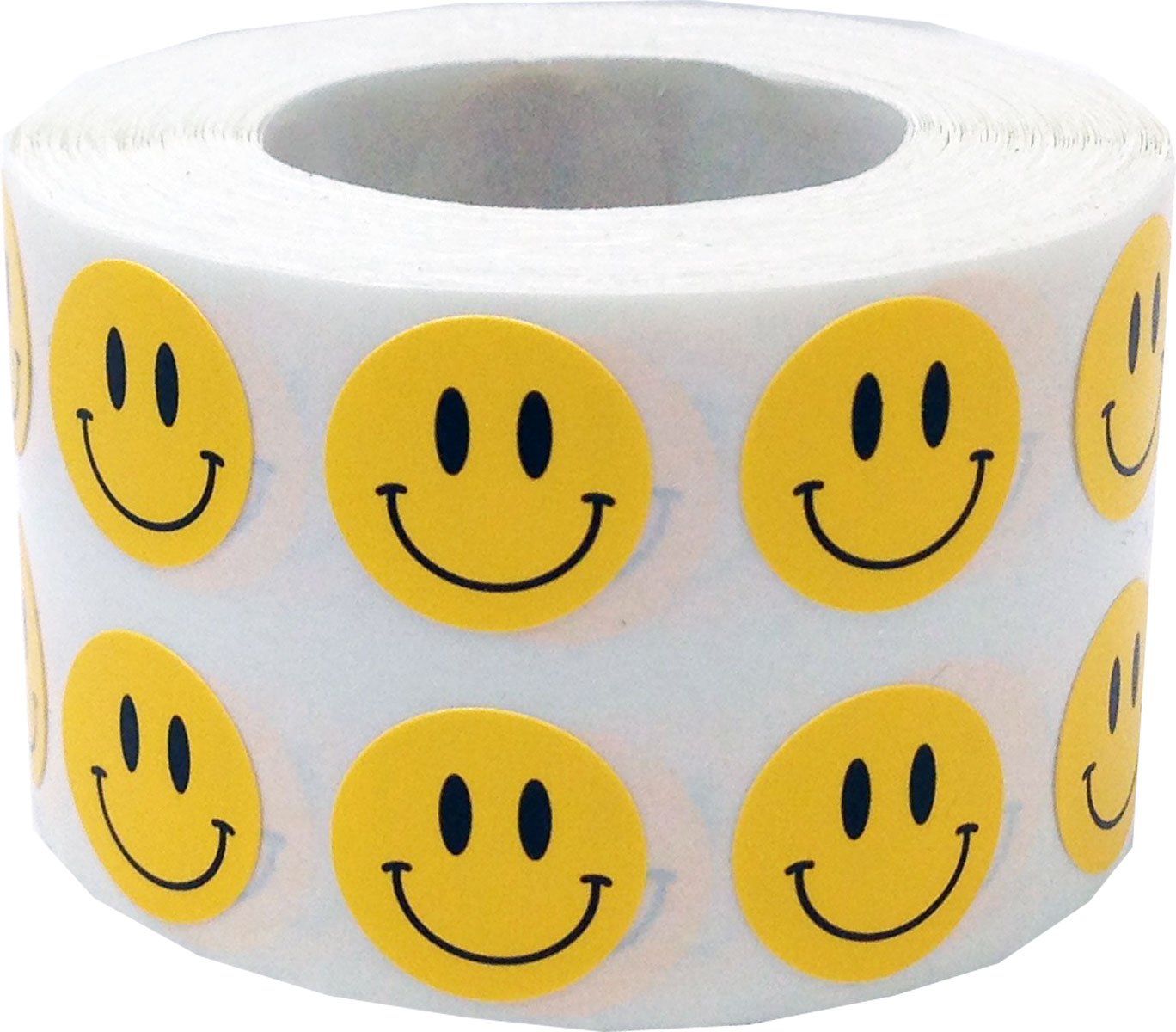 Smiley Face 1/2" Round Circle Retail Labels Happy Stickers 1000 Total ...