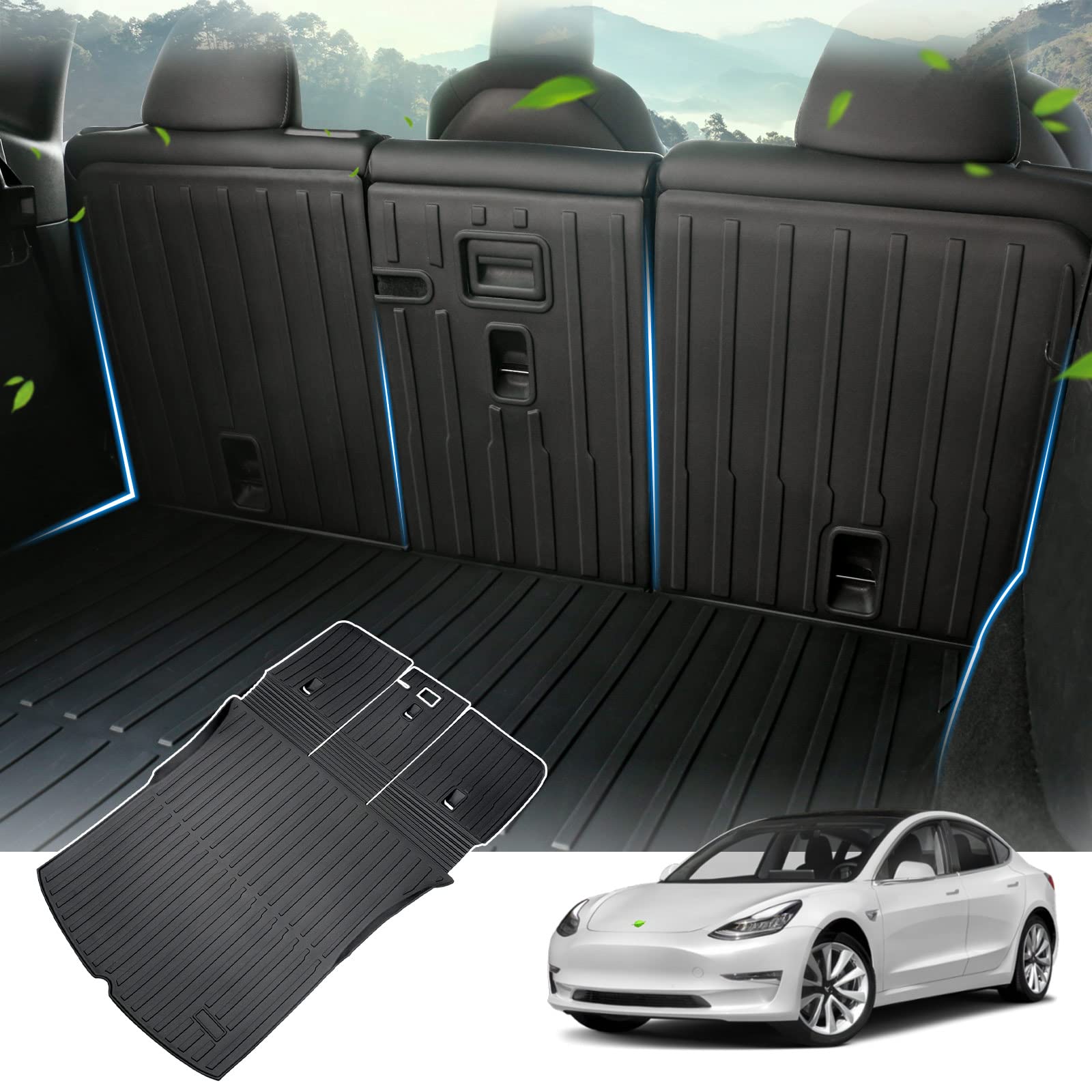 KUST Custom Fit Trunk Mat for 2020-2024 2025 Tesla Model Y Accessories ...