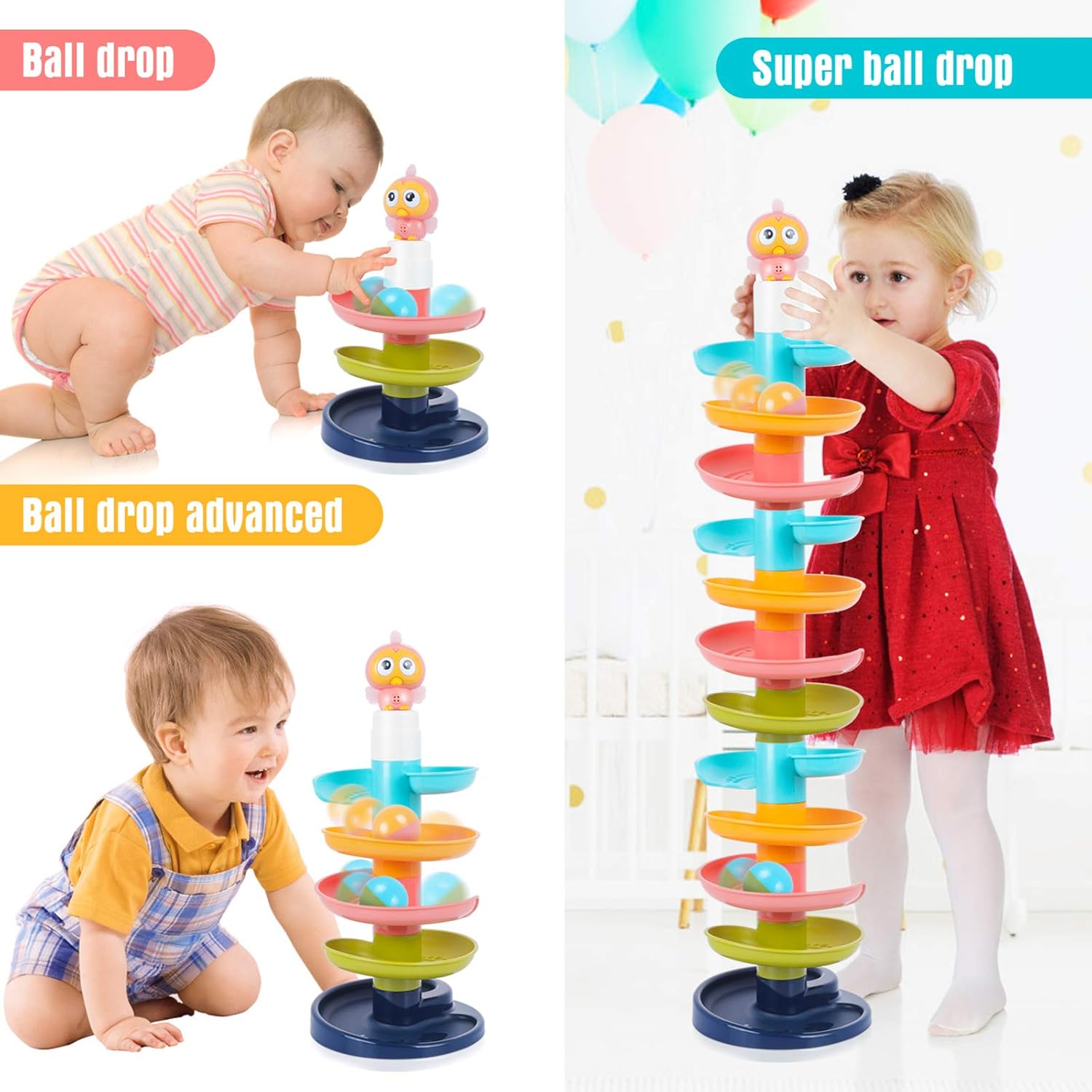 Peradix Baby Educational Toys for 1 2 Year Old Boy Girl Toddlers Swirl ...