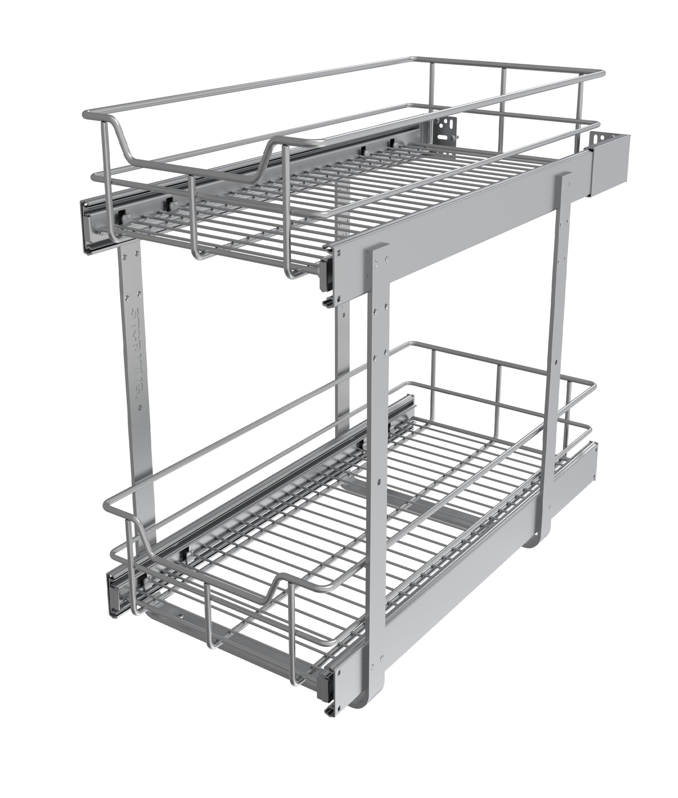 2 Tier Pull Out Cabinet Organizer 11" W X 17" D, Slide Out Drawers for ...