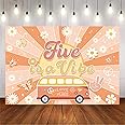 Amazon.com : Avezano Five is A Vibe Birthday Backdrop Groovy 5th Birthday Photography Background ...