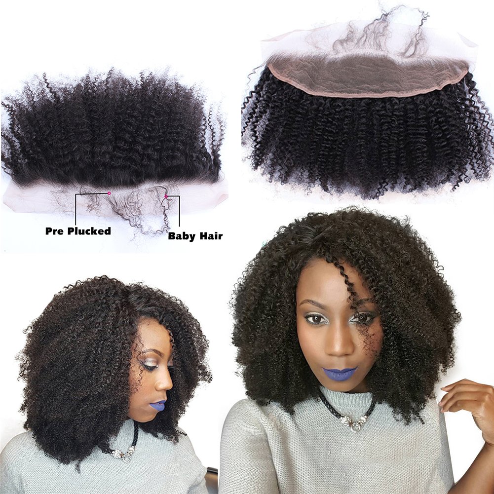 Amazon.com : 12'' Unprocessed Virgin Mongolian Afro Kinky Curly Human ...