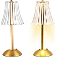 Liliful 2 Pcs LED Portable Cordless Gold Table Lamp Touch Battery ...