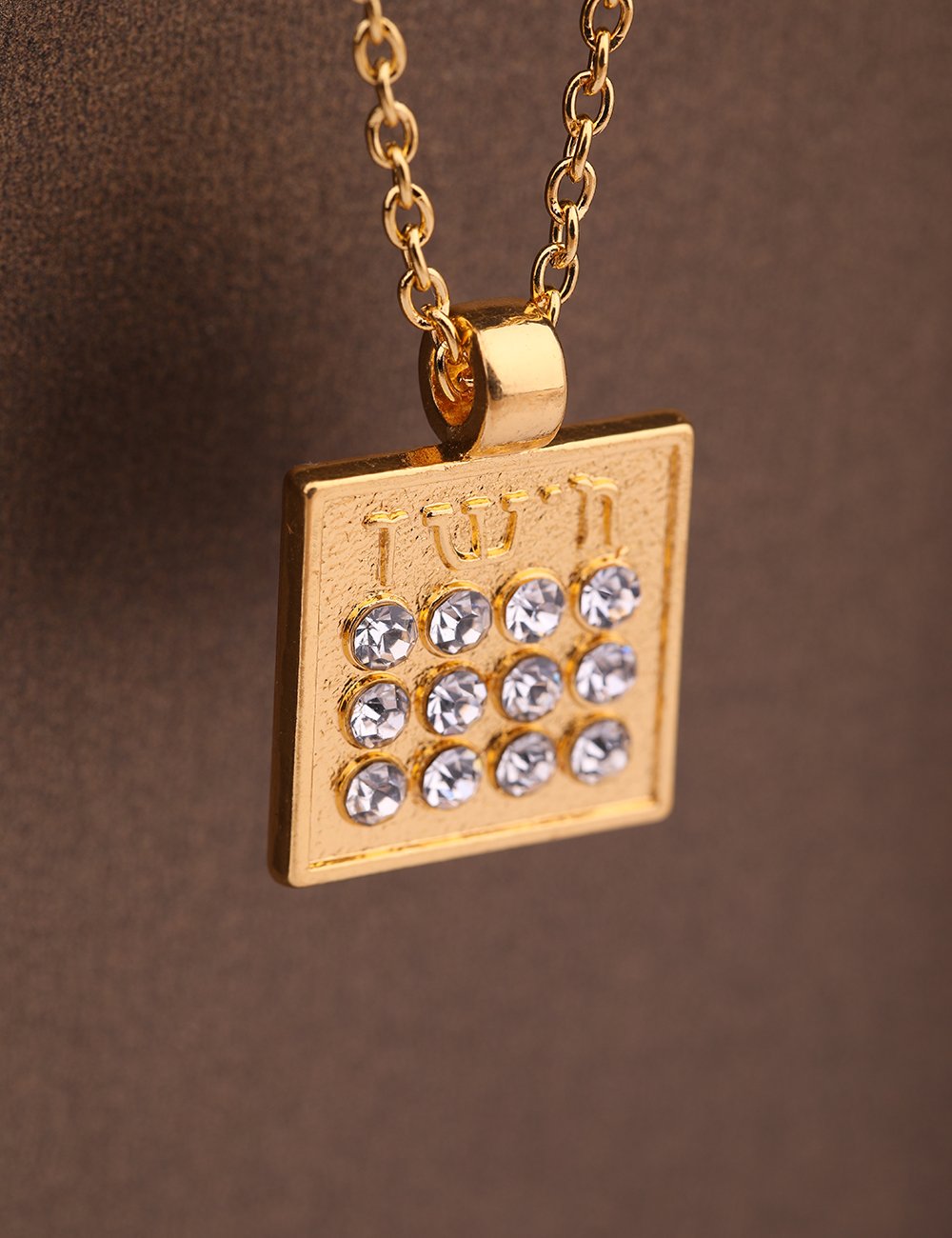 TEAMER Jewish 12 Tribes Of Israel Ephod Breastplate Pendant Necklace ...