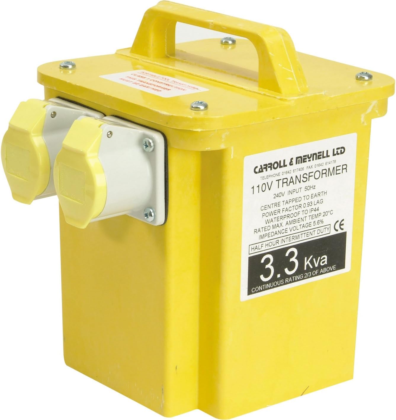 Carroll & Meynell 3.3Kva 240v to 110v Step Down Site Power Tool ...