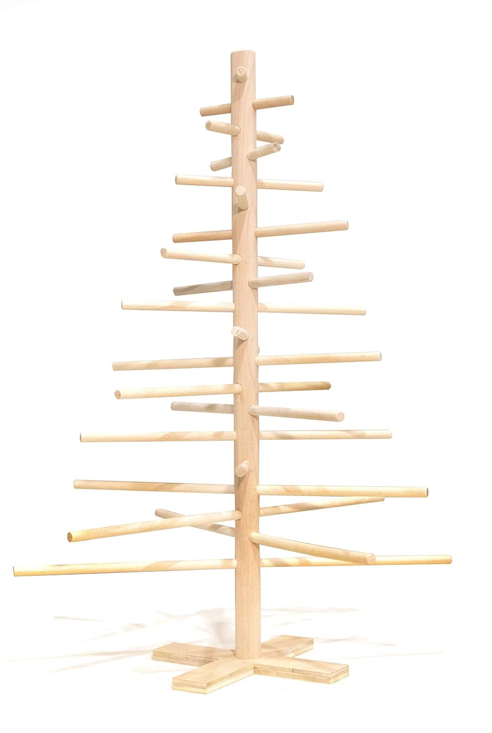 Amazon.com: 2 foot simple wood dowel Christmas tree: Handmade