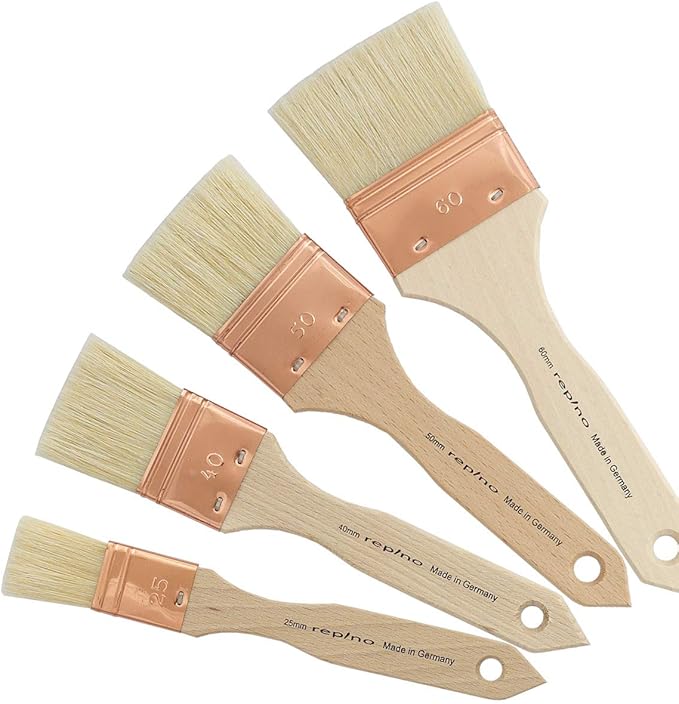 Lasurpinsel Künstler Pinsel Set ( Breite 60 mm, 50 mm, 40 mm, 25 mm ...