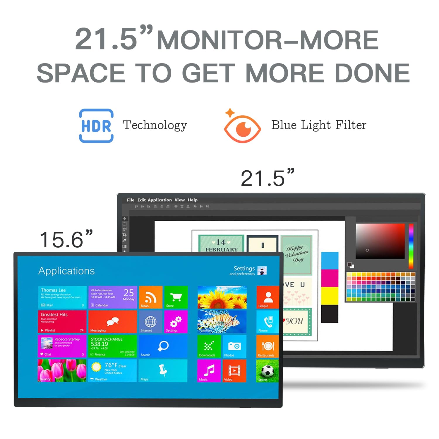 Mua Virzen 21.5-inch USB-C HDMI Portable Monitor 100Hz 120sRGB 1080P ...