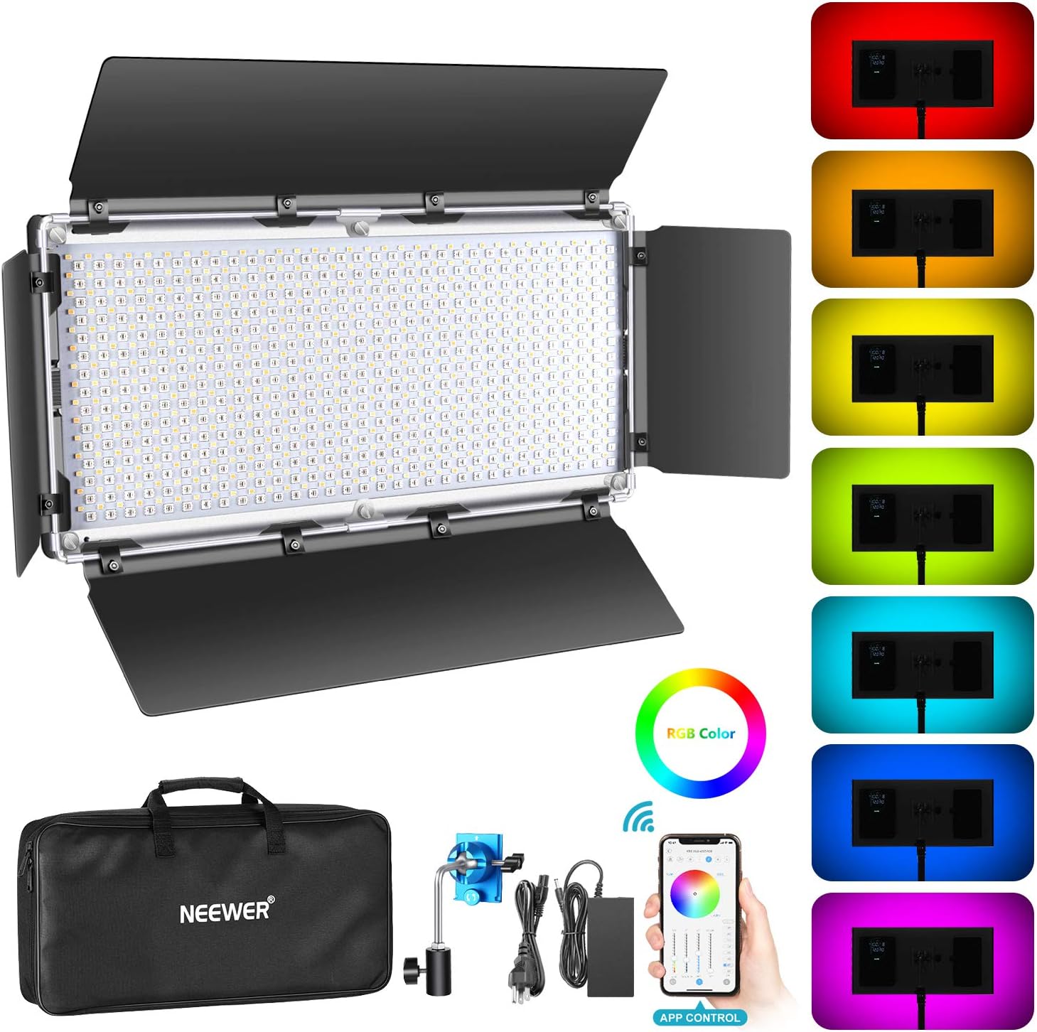 Amazon.com : Neewer 960 RGB Led Light with APP Control, 960 SMD LEDs ...