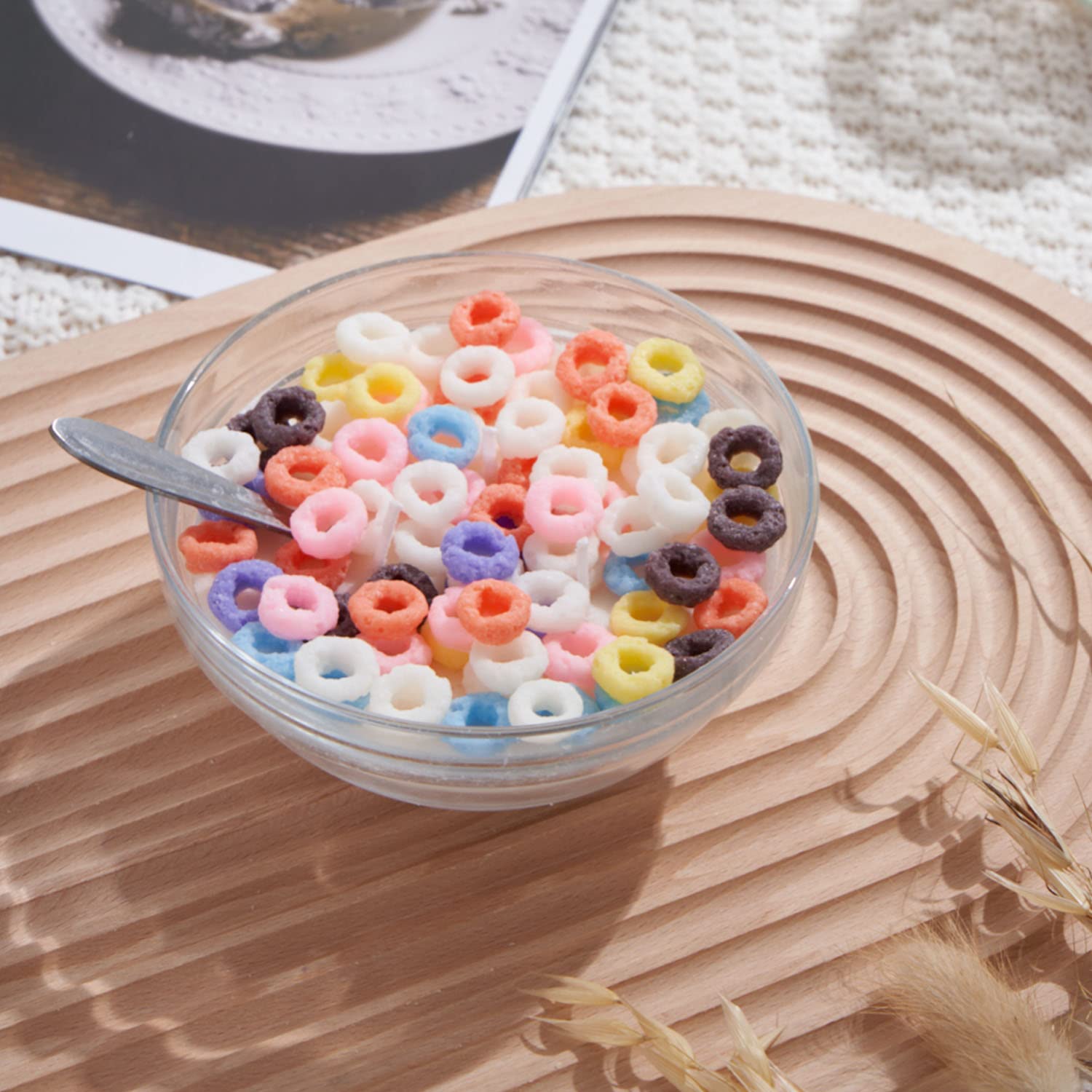 Cute Fruit Loops Candle Bowl, Vanilla Scented Funny Candle, Cereal Food ...