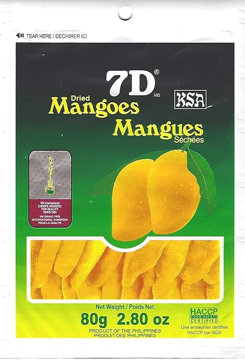 7D dried mangoes 80 gram 10 pack: Amazon.com: Grocery & Gourmet Food