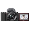Amazon.com : Sony Alpha ZV-E10 - APS-C Interchangeable Lens Mirrorless Vlog Camera Kit - Black ...