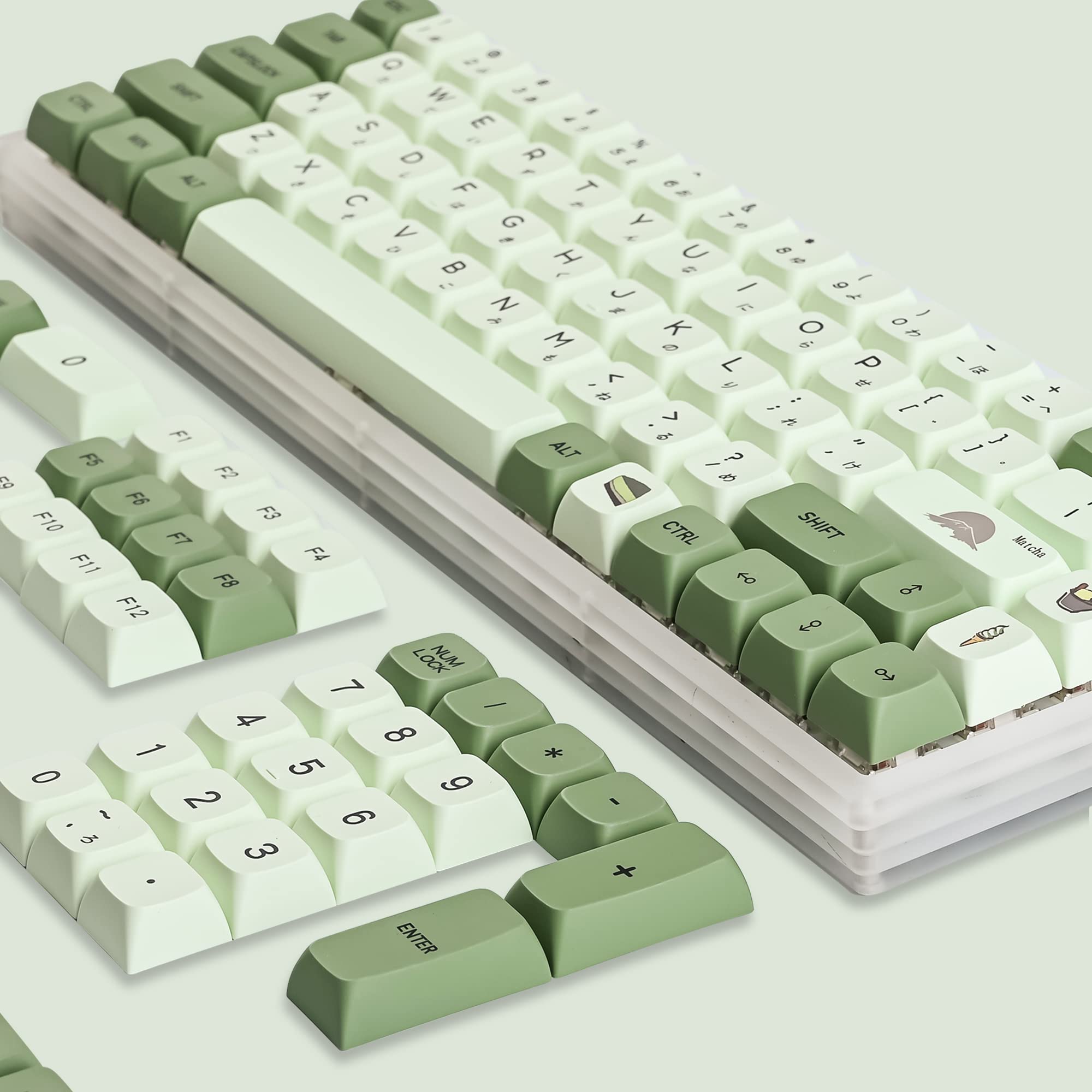 Mua Ussixchare Matcha Keycaps PBT 122-Key Green Gaming keycaps Set XDA ...