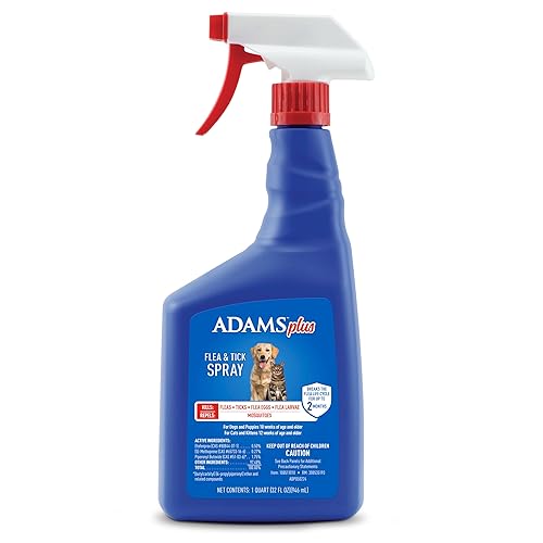 ADAMS Plus Flea & Tick Dog and Cat Spray, Kills Fleas, Ticks and ...