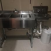 Giantex 3 Compartment Sink Kitchen Prep & Utility Sink Heavy Duty ...