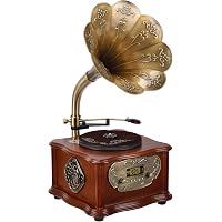 Amazon.com: Wooden Gramophone Phonograph Turntable Vinyl Record Player ...