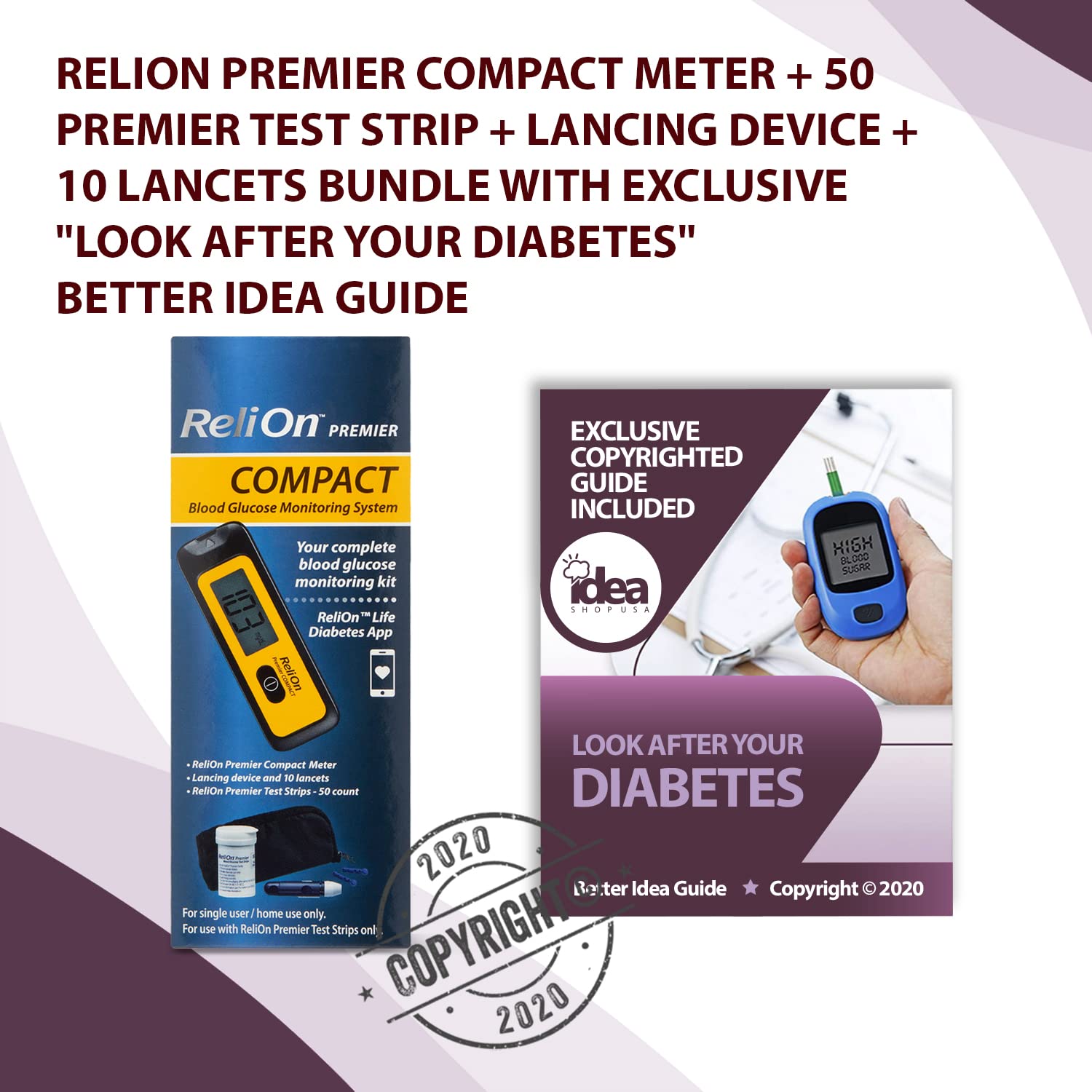 Mua ReliOn Premier Compact meter + 50 Premier Test Strip + Lancing ...