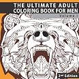 Amazon.com: The Ultimate Adult Coloring Book for Men: Masculine Designs ...
