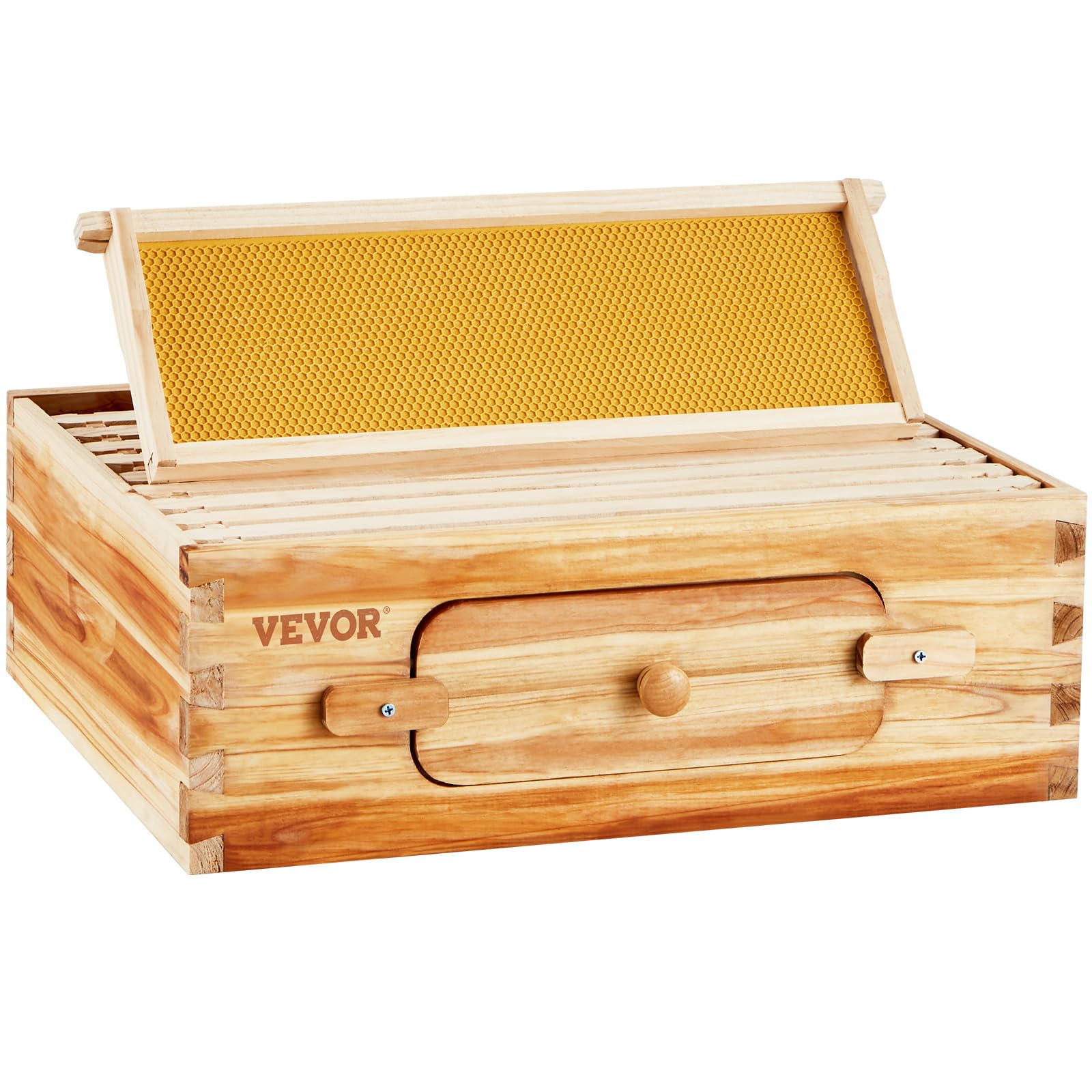 Mua 10 Frame Medium Super Bee Hive Box, Bee Box Dipped in 100% Beeswax, Langstroth Beehive Kit ...