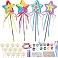 Amazon.com: Byncceh 12 Sets Make Your Own Wooden Princess Wand Craft ...