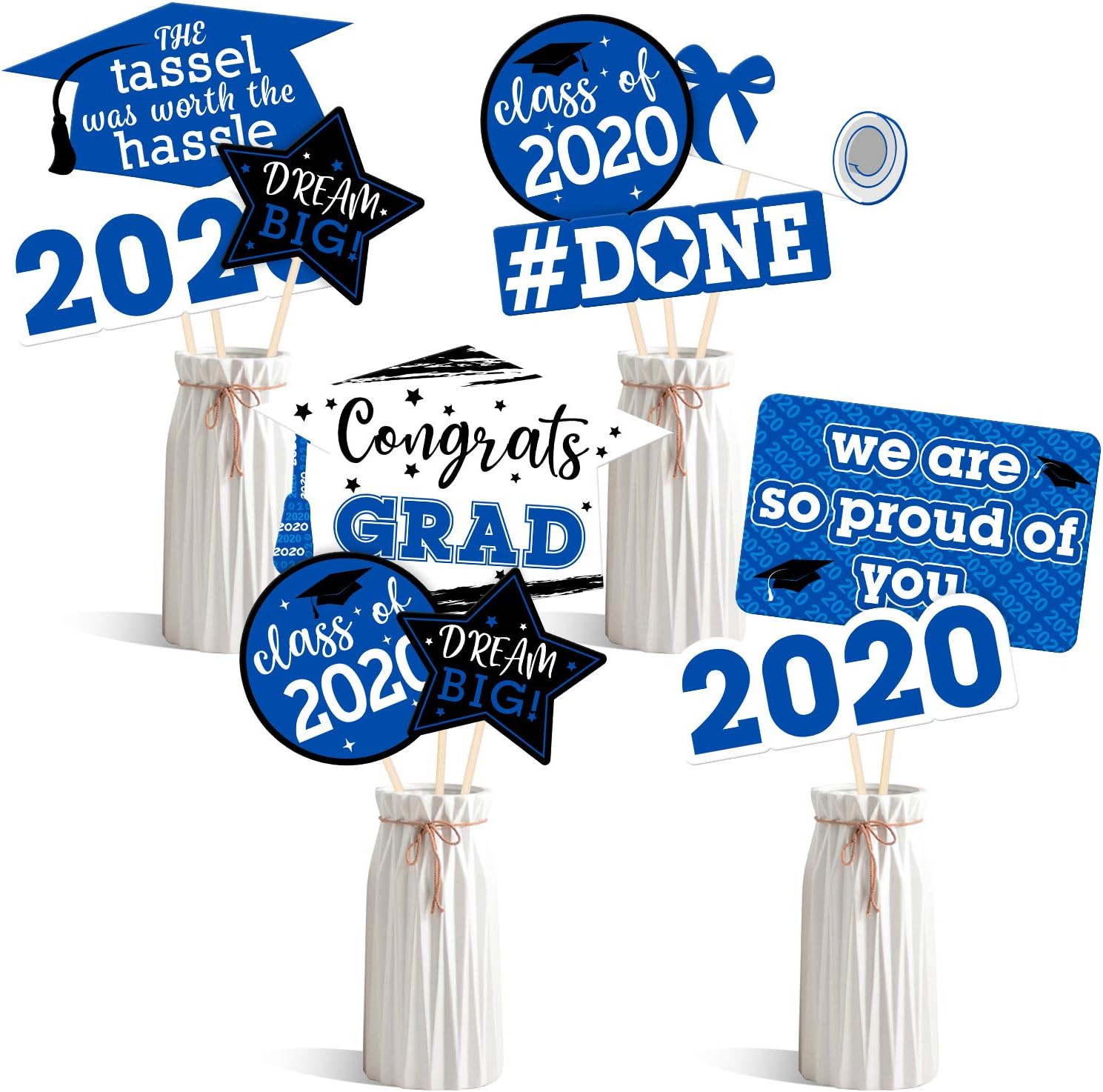 Amazon.com: Blue Graduation 2020 Table Topper Graduation Party ...