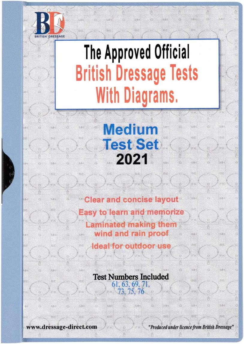 Official Laminated British Dressage Tests with Diagrams: Medium Test ...