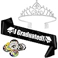 Amazon.com: Konsait Graduation Tiaras & Sash Graduation Party ...