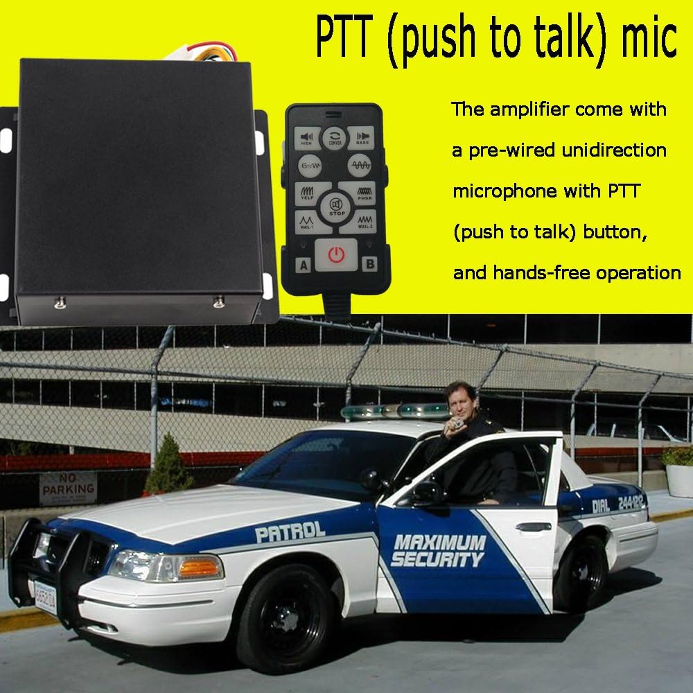 YHAAVALE 9200E Amplifier Police Siren & Metal Ultra Slime Octagon ...