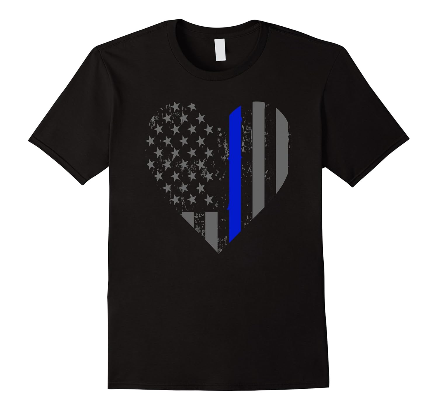 Police Support Thin Blue Line Heart Law Enforcement T-CL – Colamaga