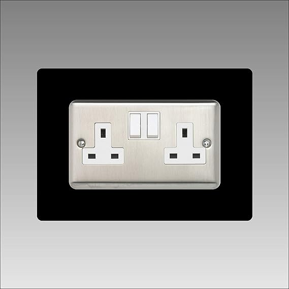 Double Socket Surround | Back Panel or Finger Plate | 17 Colours ...