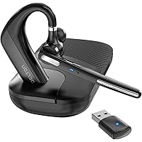 Amazon.com: Ultralight Bluetooth Headset with Noise Cancelling Microphone, Business Wireless ...