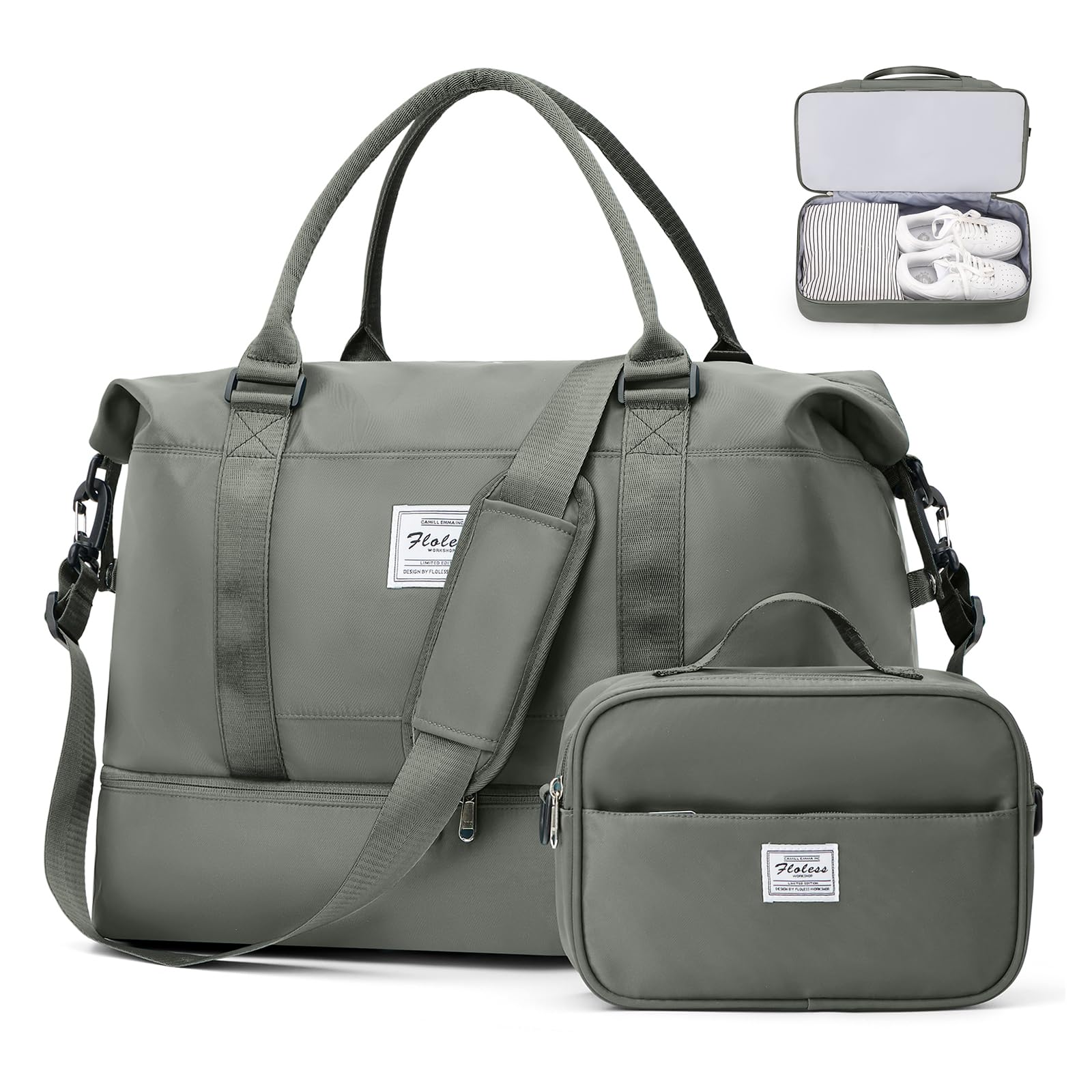 Weekender Bags for Women, Travel Duffel Bags with Shoe Compartment & Laptop Compartment,Personal ...