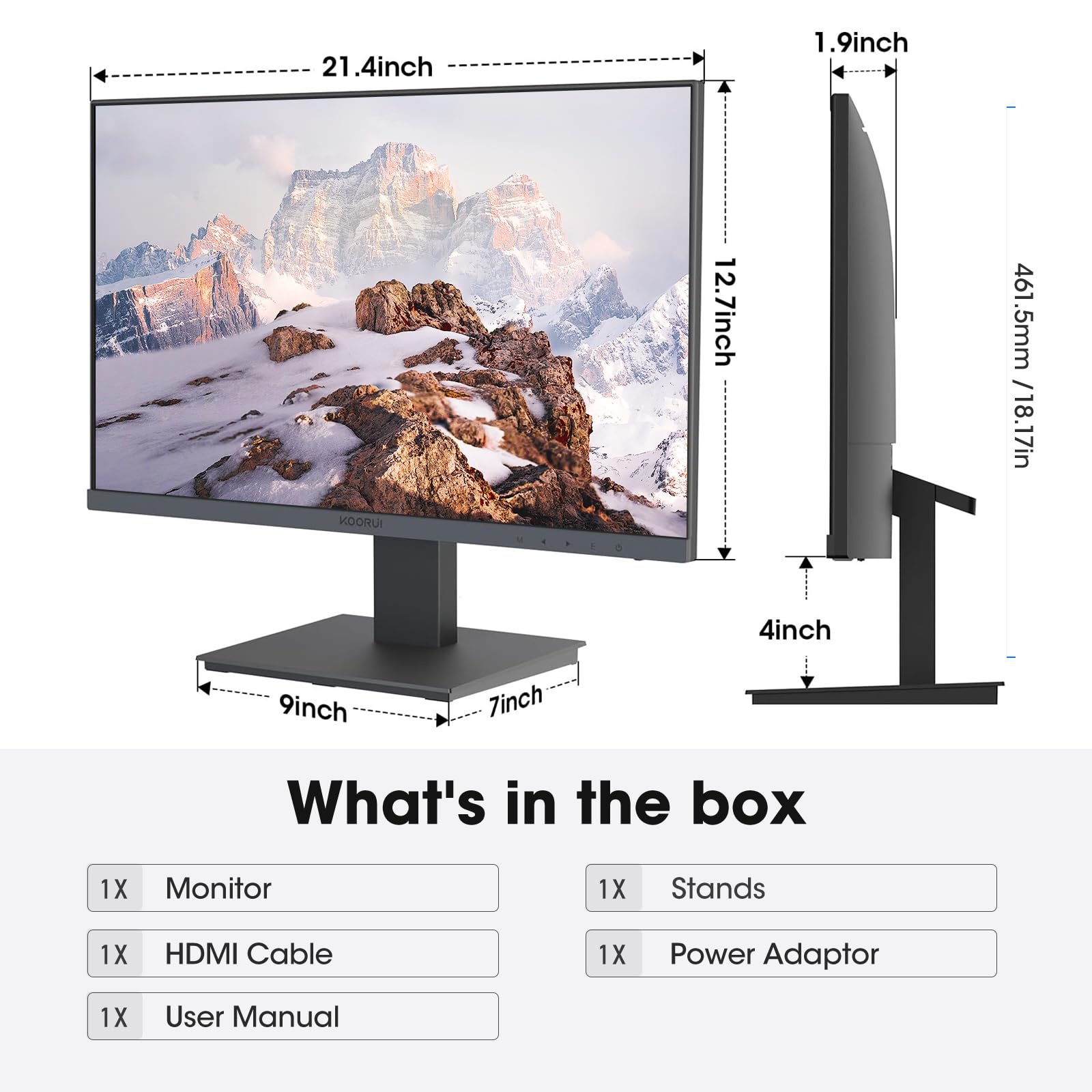 Mua KOORUI 24-inch Computer Monitor Full HD 1920 x 1080p VA Display ...