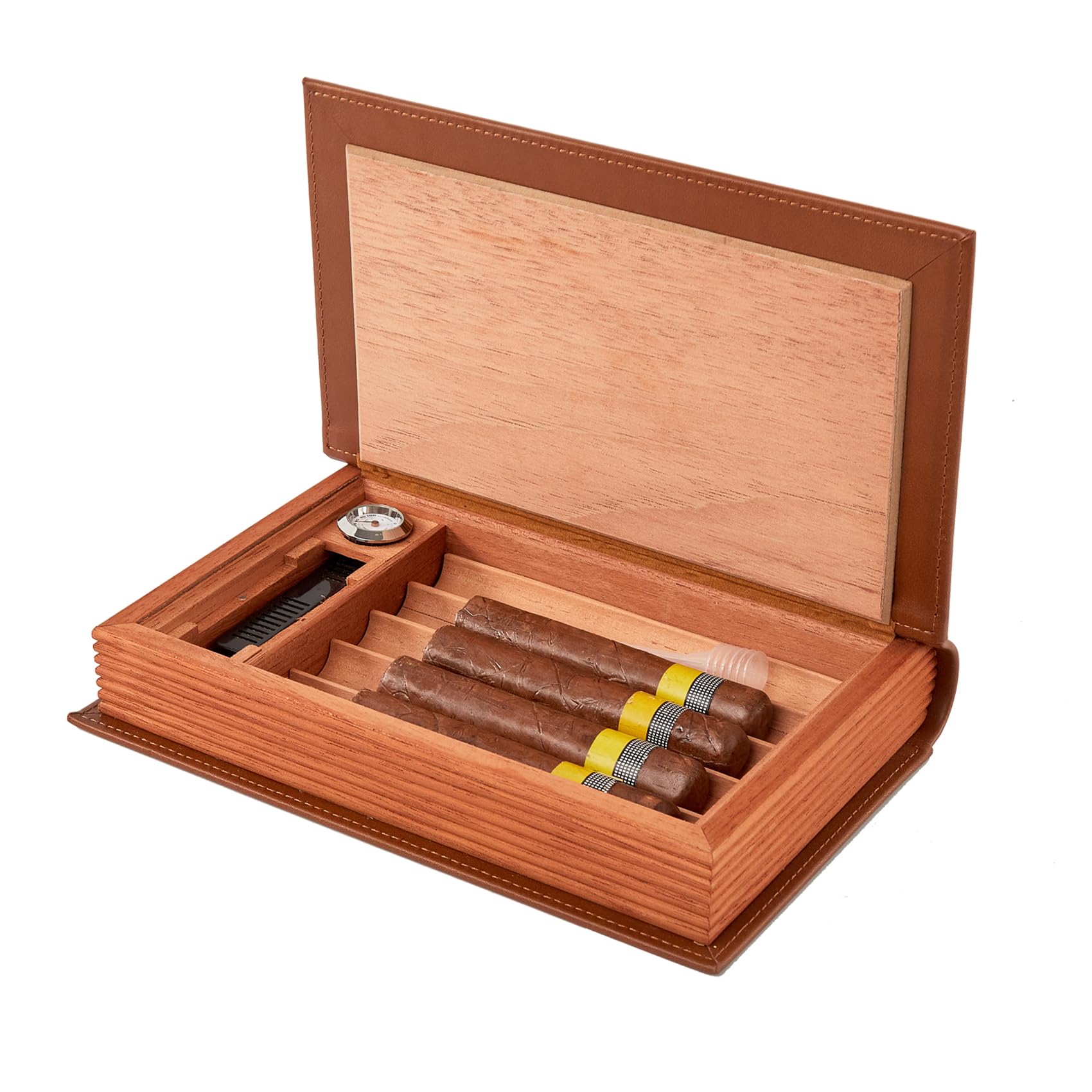 WANTHER Cigar Humidors,Book Portable Humidor Cigar Case for Travel and ...