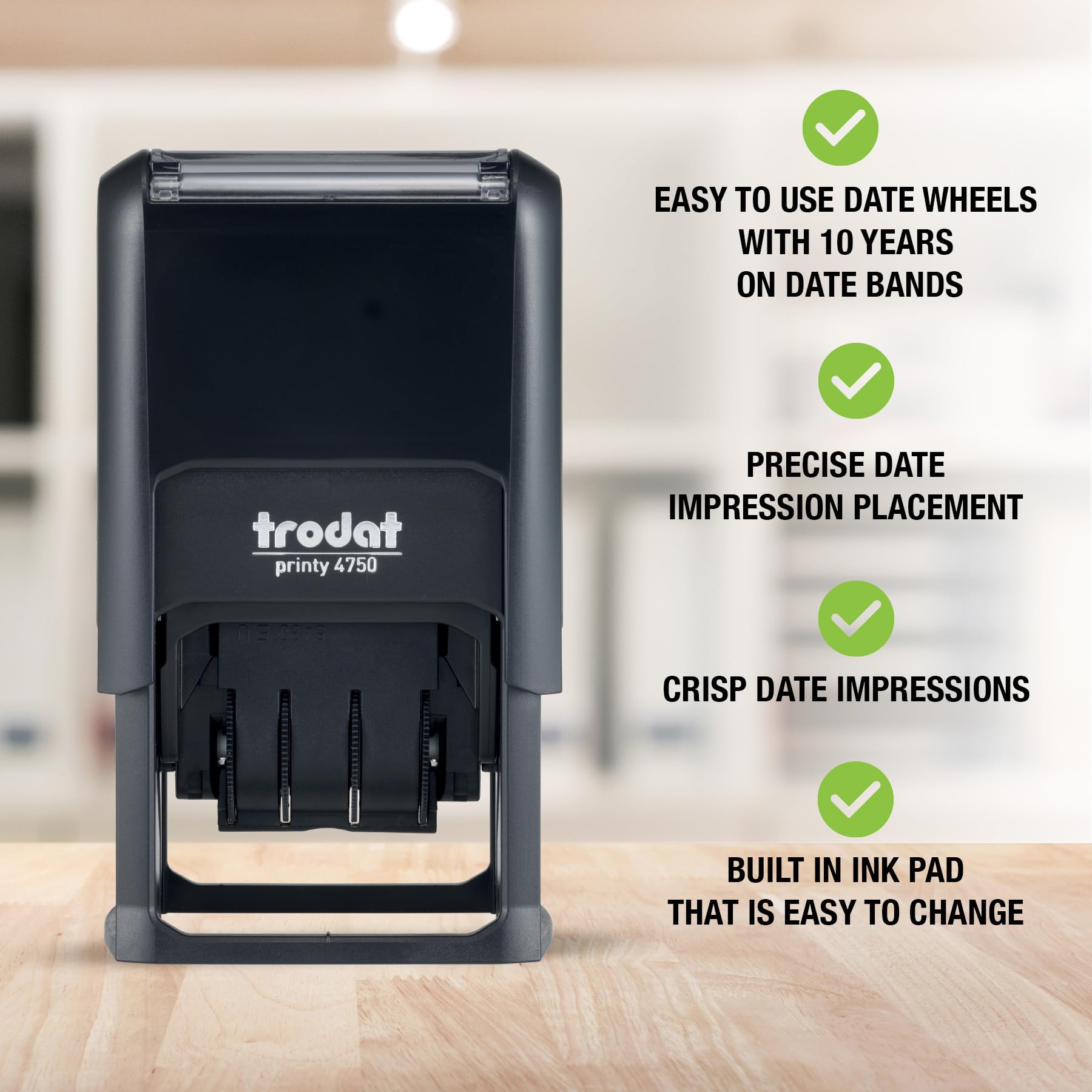 Trodat Printy 4750 Date Stamp With English Message Received – Self ...