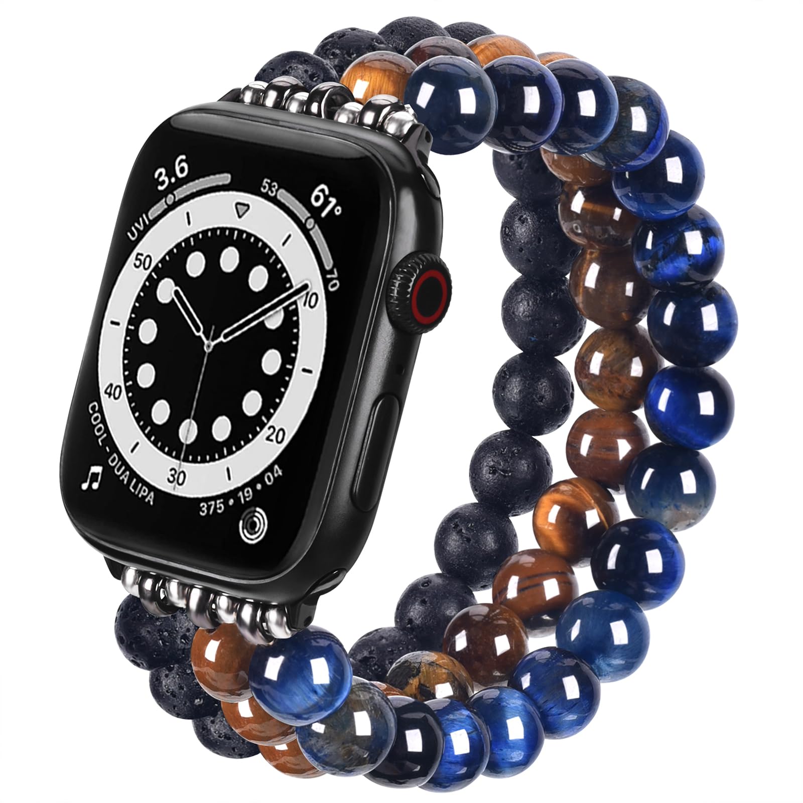 V.R.HOPE Natural Stone Watch Band Beaded Bracelet Compatible with Apple ...