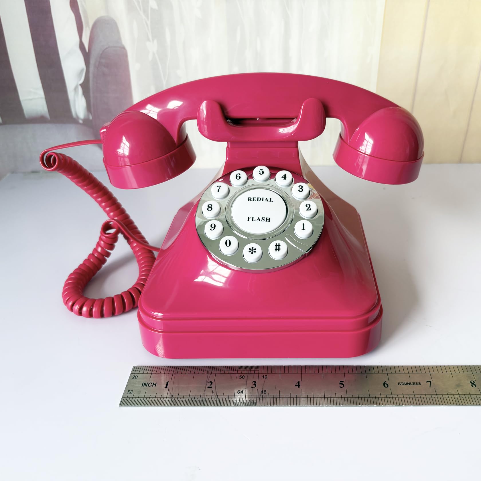 Retro Landline Home Phone,TelPal Corded Old Fashion Desk Phone, Basic ...