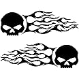 Amazon.com - AG- Skull Flame Sticker Set, 2-Pack Vinyl Decals for Car ...